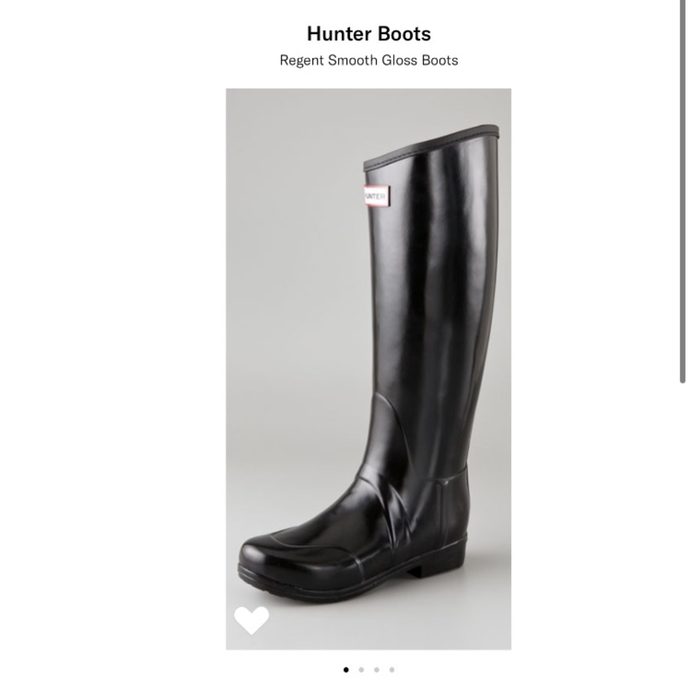 Hunter Regent Smooth Gloss Black Boots - Gem